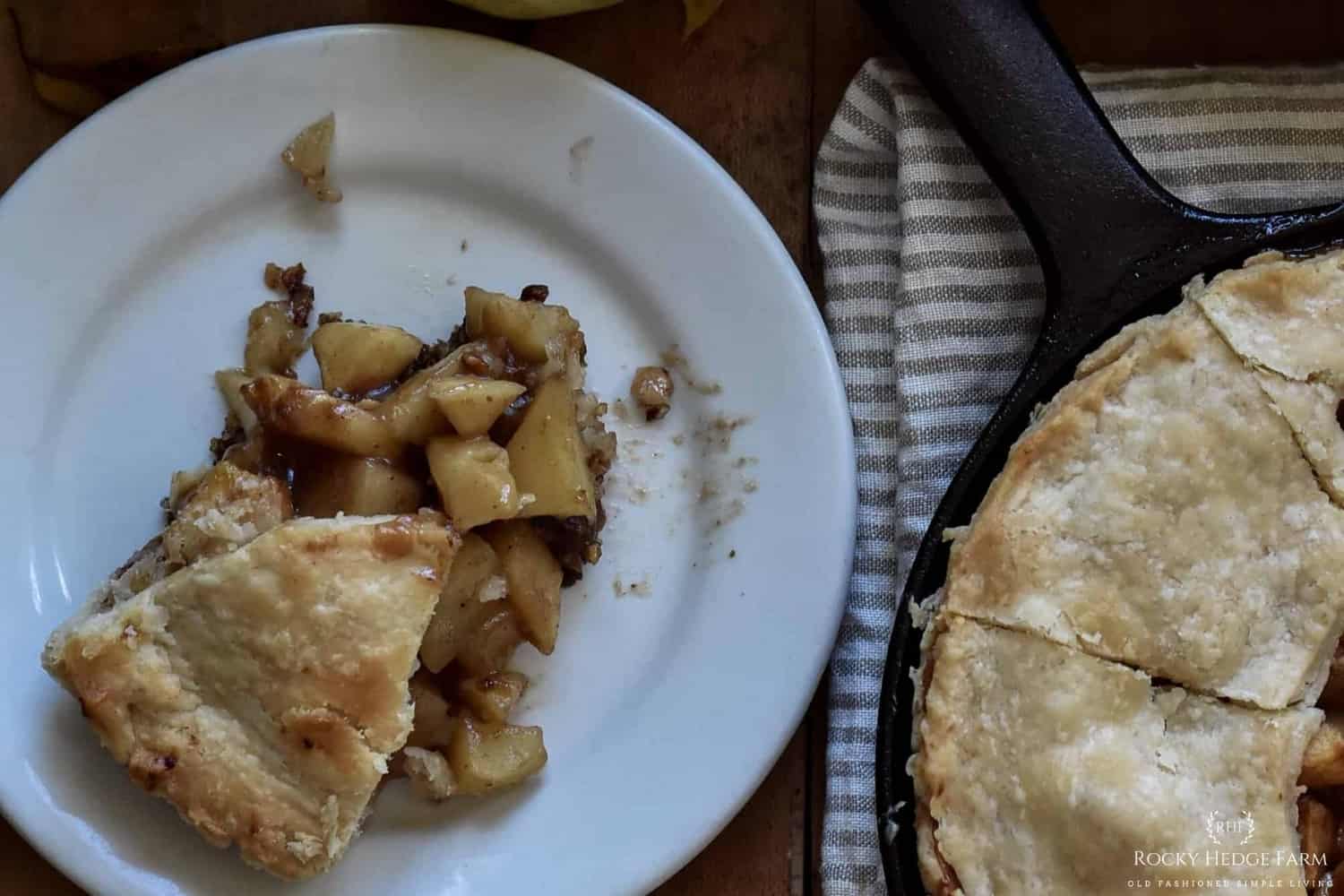 How to Make a Cast Iron Skillet Apple Pie - Rocky Hedge Farm