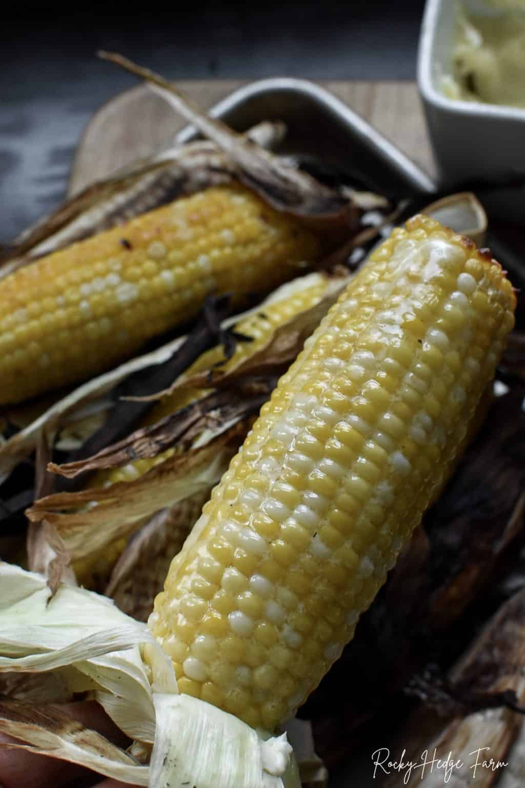 Grilled Corn on the Cob Recipe (With Husks) - Rocky Hedge Farm