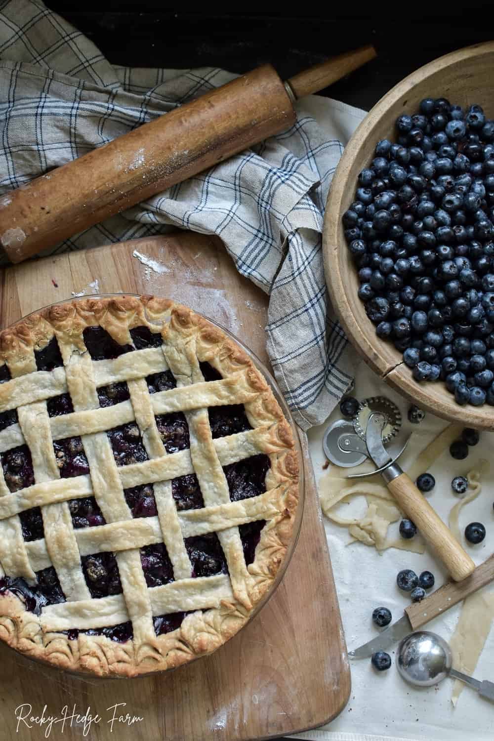 Old Fashioned Blueberry Pie Recipe (Fresh, Homemade) - Rocky Hedge Farm