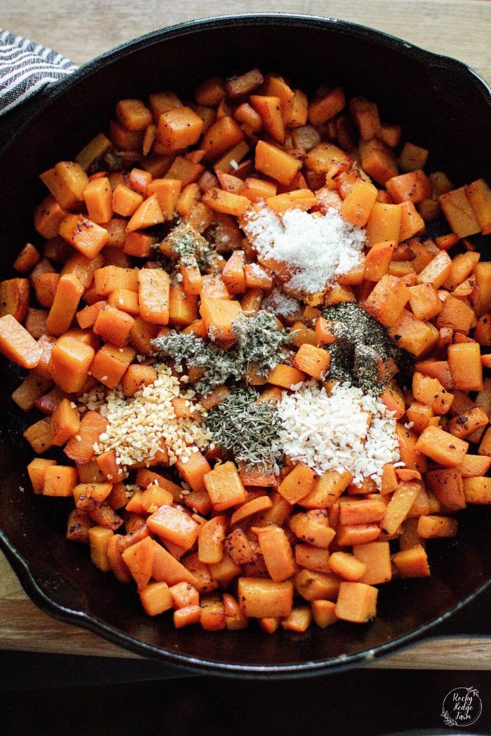 Best Sweet Potato Breakfast Hash Skillet Recipe with Sausage - Rocky ...