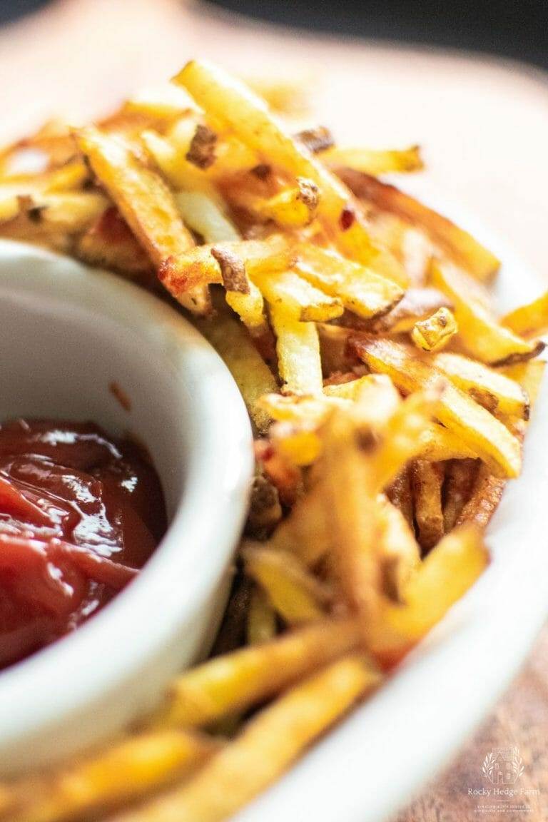 Homemade French Fries in Cast Iron Skillet - Rocky Hedge Farm