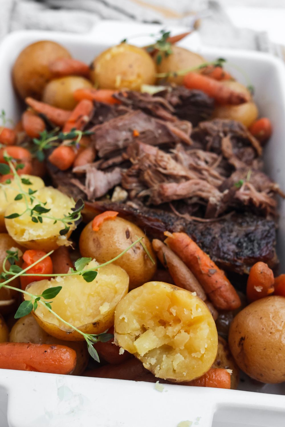 Slow Cooker Pot Roast with Fresh Herbs and Garlic Recipe - Rocky Hedge Farm