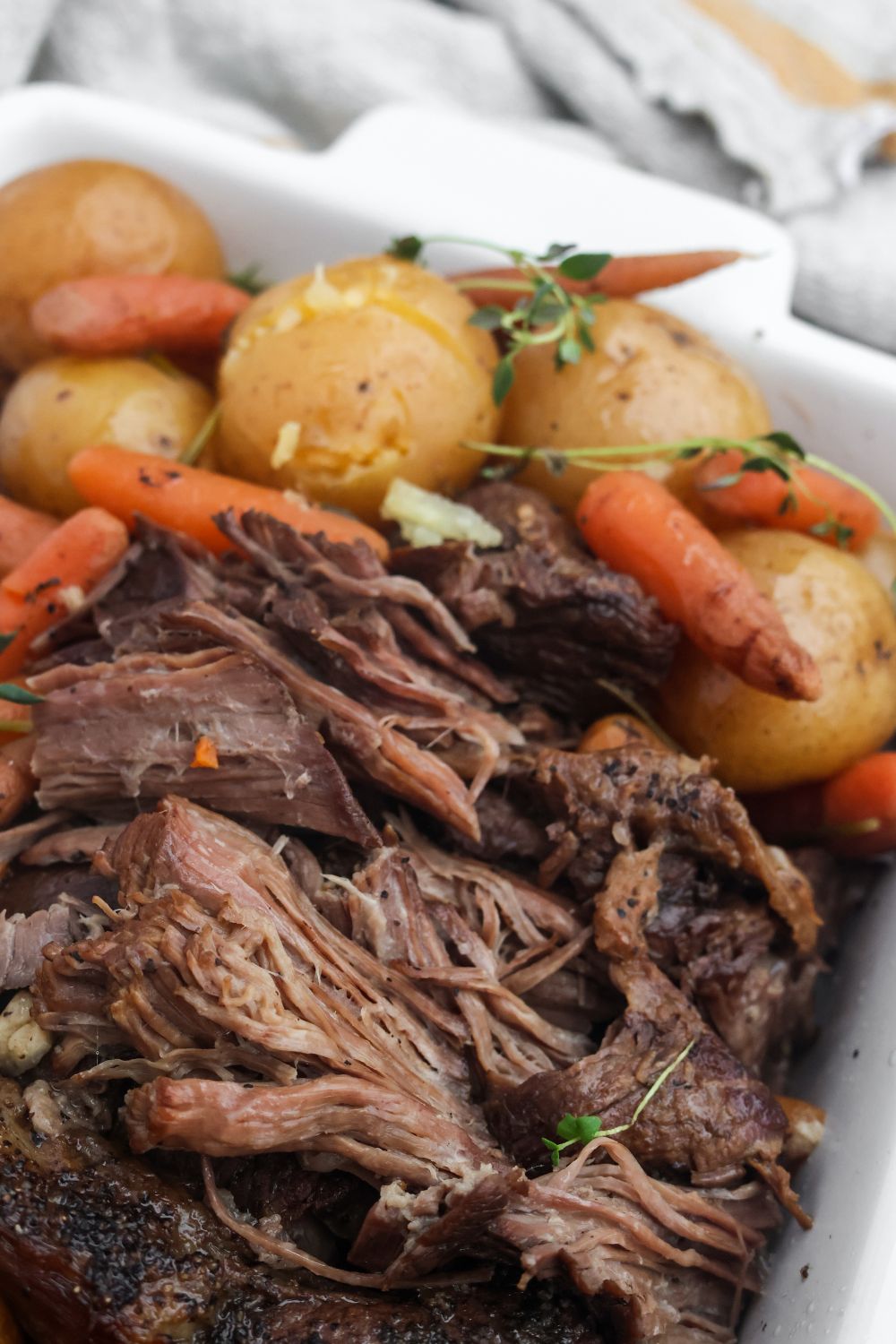 Slow Cooker Pot Roast with Fresh Herbs and Garlic Recipe - Rocky Hedge Farm