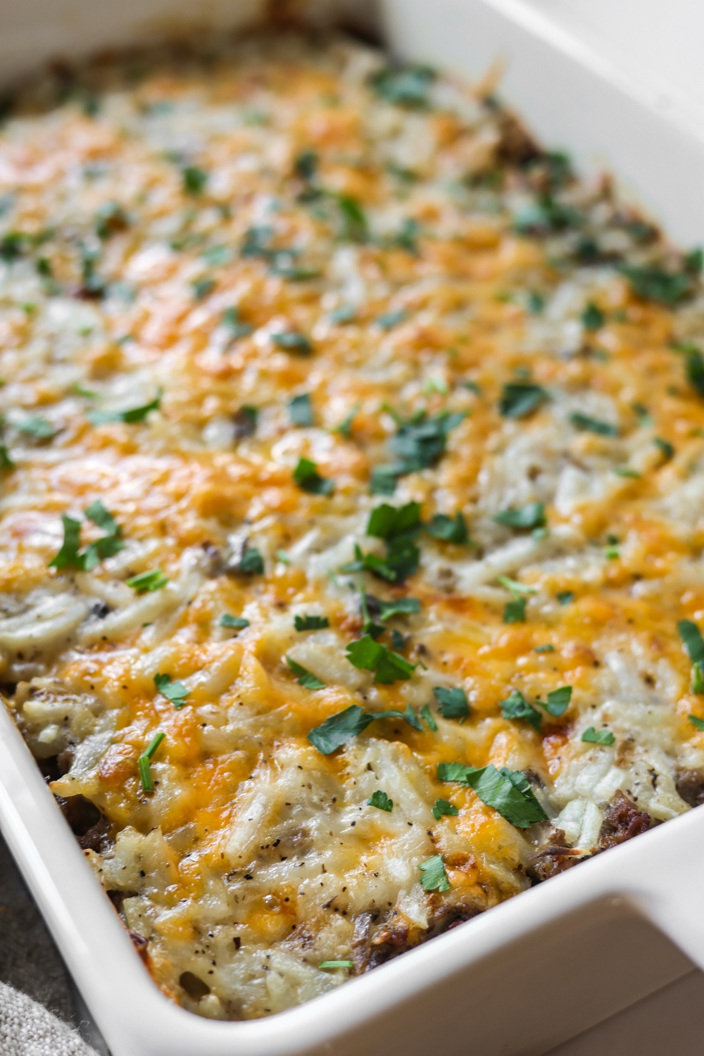 Hamburger Hashbrown Casserole with Cream of Mushroom Soup - Rocky Hedge ...